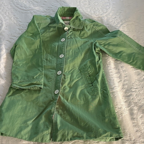 Cherokee | Jackets & Coats | Gently Loved Green Buttonup Coat By ...